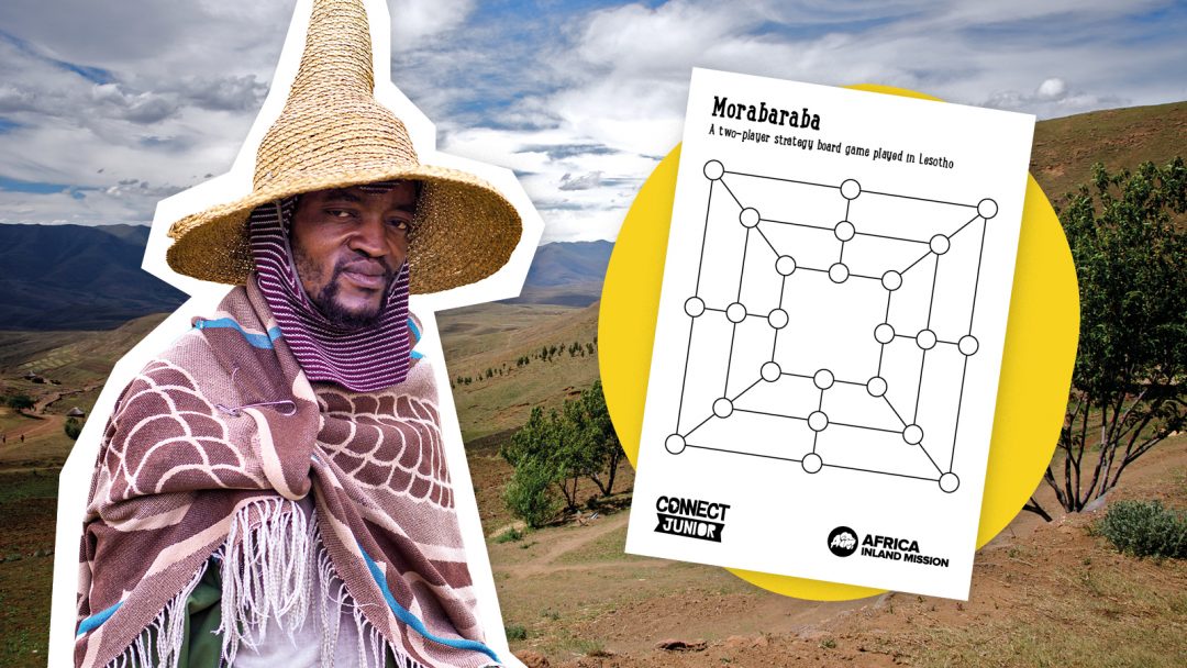 Lesotho shepherds Morabaraba board game - Africa Inland Mission (Europe)